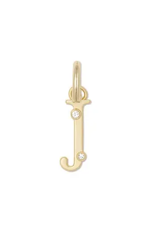 Ramy Brook Initial J Charm - Clear/gold
