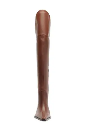 Schutz Raffaela Over The Knee Leather Boot - Warm Toffee