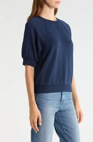 Paige Queene Cotton Puff Sleeve Sweatshirt