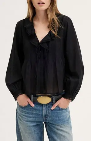 Madewell The Georgina Long Sleeve Voile Top