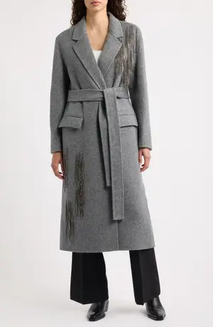 Kobi Halperin Sydni Wool & Silk Blend Wrap Coat