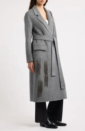 Kobi Halperin Sydni Wool & Silk Blend Wrap Coat
