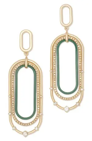 Ramy Brook Mila Drop Earrings - Malachite