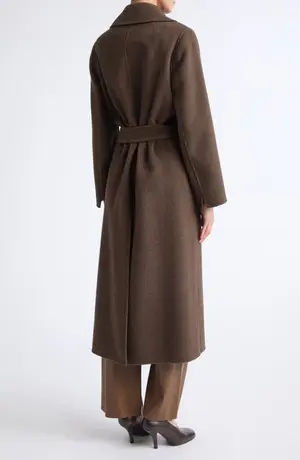 Max Mara Smmpace Long Wool Blend Belted Coat