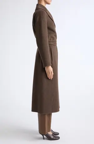 Max Mara Smmpace Long Wool Blend Belted Coat