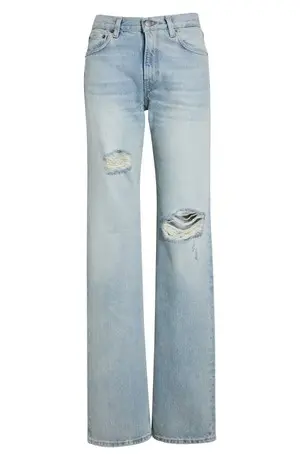 HAIKURE Star Ripped High Waist Wide Leg Jeans