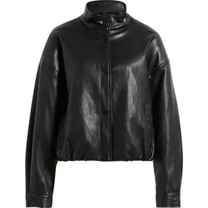 Love Token Rachel Faux Leather Jacket - Black