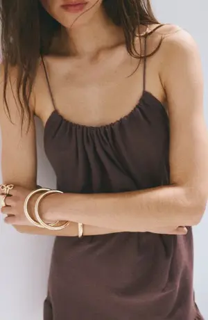 Mango Gathered Halter Neck Mini Dress