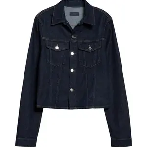 HAIKURE Cherry Cropped Denim Jacket
