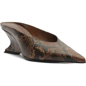 Schutz Siena Pointed Toe Wedge Mule - Brown