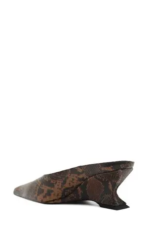 Schutz Siena Pointed Toe Wedge Mule - Brown