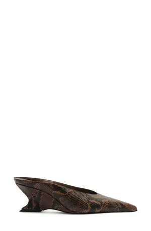 Schutz Siena Pointed Toe Wedge Mule - Brown