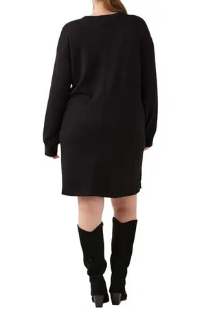 Karen Kane Crewneck Button Detail Shift Dress