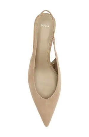 Mango Cande Pointed Toe Slingback Pump