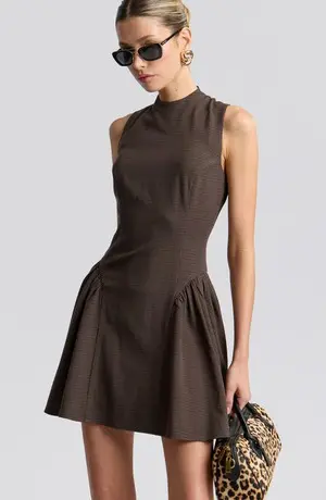 Avec Les Filles Sleeveless Flounce Minidress