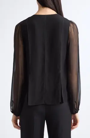 Ulla Johnson Lucette Long Sleeve Blouse - Noir