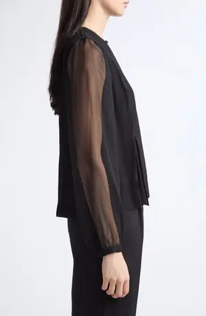 Ulla Johnson Lucette Long Sleeve Blouse - Noir