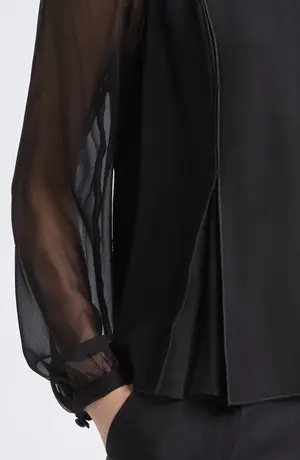 Ulla Johnson Lucette Long Sleeve Blouse - Noir