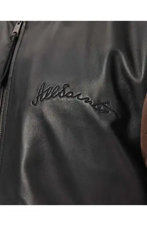ALLSAINTS Leather Bomber Jacket