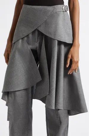 DIOTIMA Cheval Wool Peplum Pants