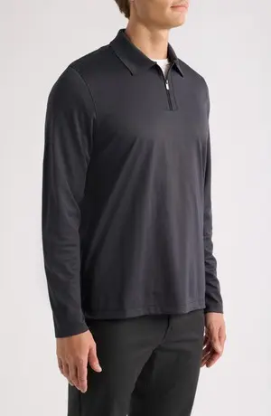 Johnston & Murphy Cochran Long Sleeve Zip Polo