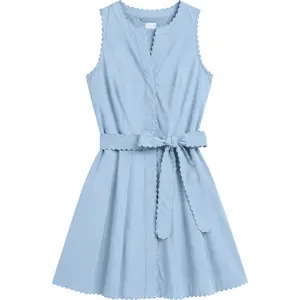 CARTOLINA Hadley Cotton Poplin Romper Light Blue