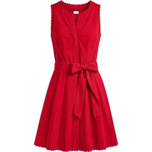CARTOLINA Hadley Cotton Poplin Romper Red