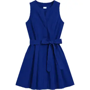 CARTOLINA Hadley Cotton Poplin Romper Royal Blue