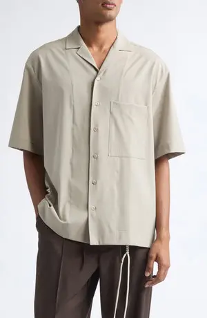 SONG FOR THE MUTE Boxy Camp Shirt - Chalk