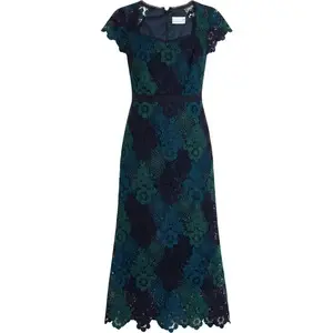 CARTOLINA Waverly Ombre Lace Midi Dress
