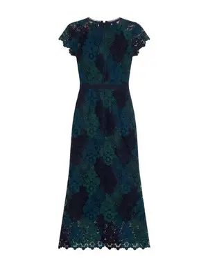 CARTOLINA Waverly Ombre Lace Midi Dress