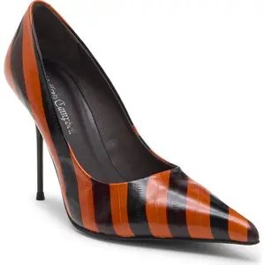 Jeffrey Campbell Pucker Pointed Toe Pump - Orange Eel Combo