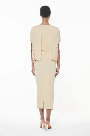 LEEM Knit Covered Chain Detail Top - Natural