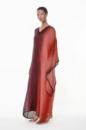 LEEM Gradient Print Kaftan Dress
