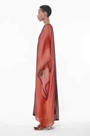 LEEM Gradient Print Kaftan Dress