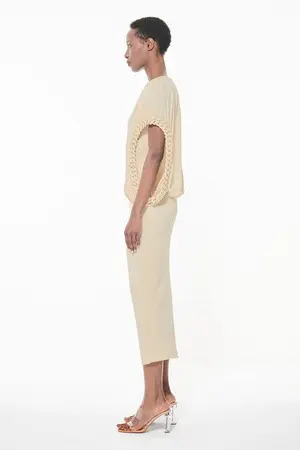 LEEM Knit Pencil Skirt - Natural