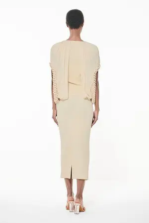 LEEM Knit Pencil Skirt - Natural