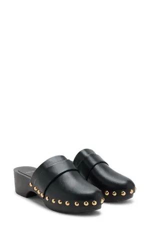 Mango Studded Leather Clog