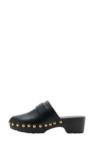 Mango Studded Leather Clog