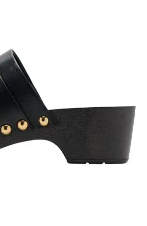 Mango Studded Leather Clog