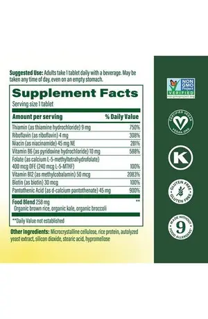 MEGAFOOD Balanced B Complex With All 8 B Vitamins, Vegan