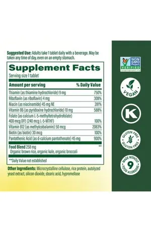 MEGAFOOD Balanced B Complex With All 8 B Vitamins, Vegan
