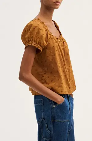 Madewell The Chateau Cotton Eyelet Top