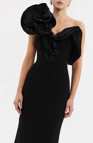 Rebecca Vallance Ella Ruffle Neck Gown