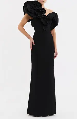 Rebecca Vallance Ella Ruffle Neck Gown
