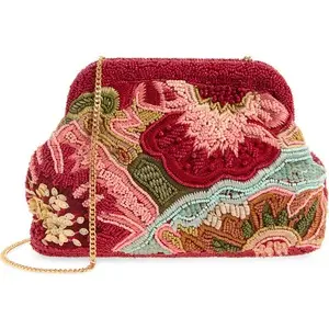 Mango Tropic Beaded Clutch - Red