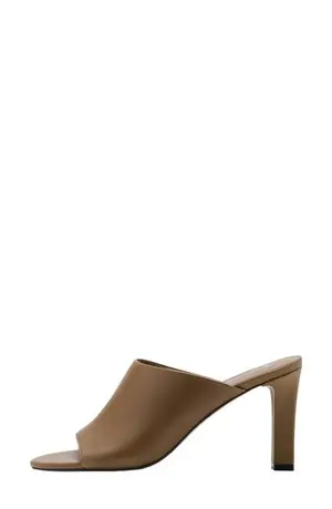 Mango Leather Slide Sandal