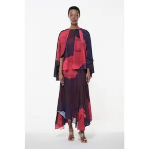 LEEM Cape Sleeve Printed Top - Multicolor