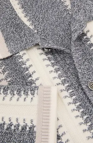 REISS Dale Stripe Button-front Sweater