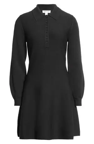 Nordstrom Polo Long Sleeve Mini Dress - Black